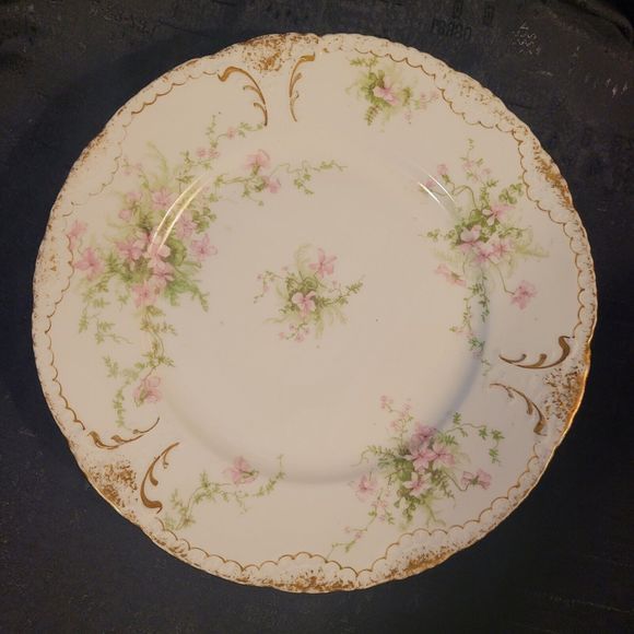 Haviland | Dining | Theodore Haviland Plates Schleiger 47 Pink Flowers ...